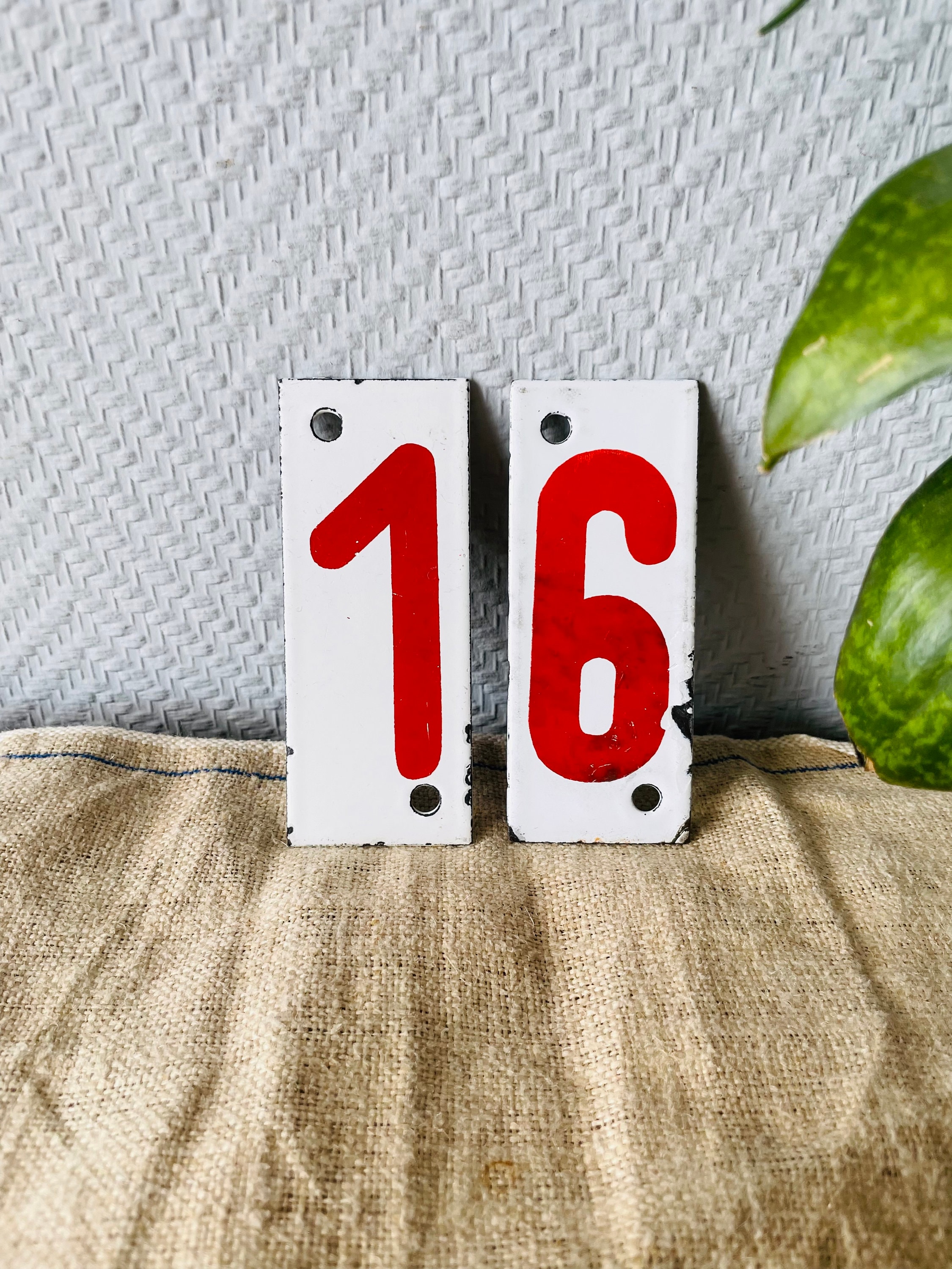 Vintage Enamel House Number, Metal House Plate Retro Number 1960s ...