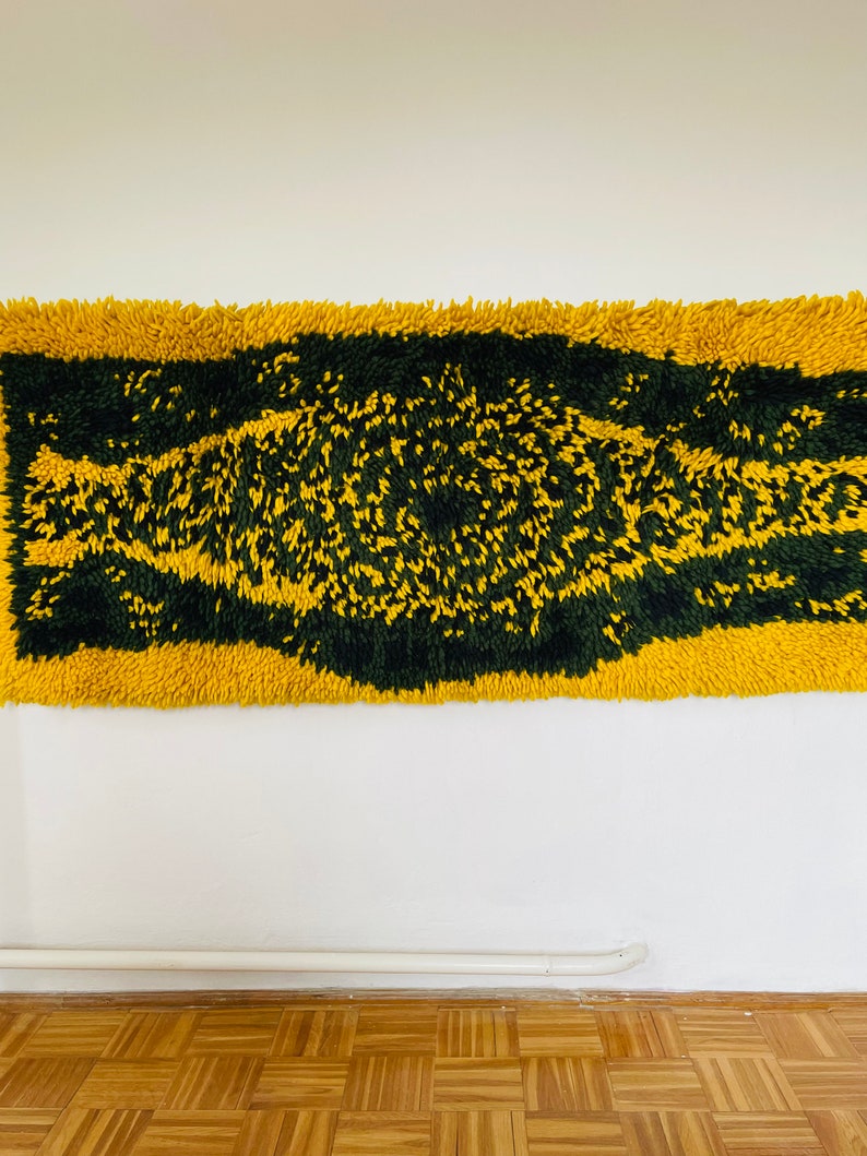 Mid Century Modern Rya Rug Midcentury Abstract Wall Hanging - Etsy