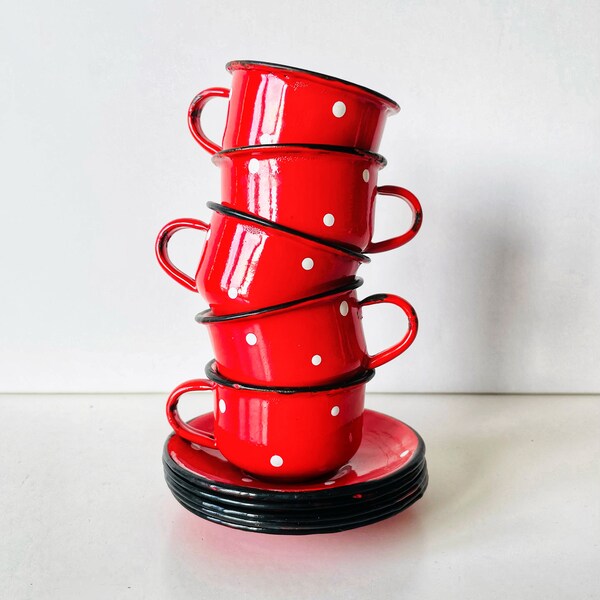 Polka Dot Coffee Cup - Etsy