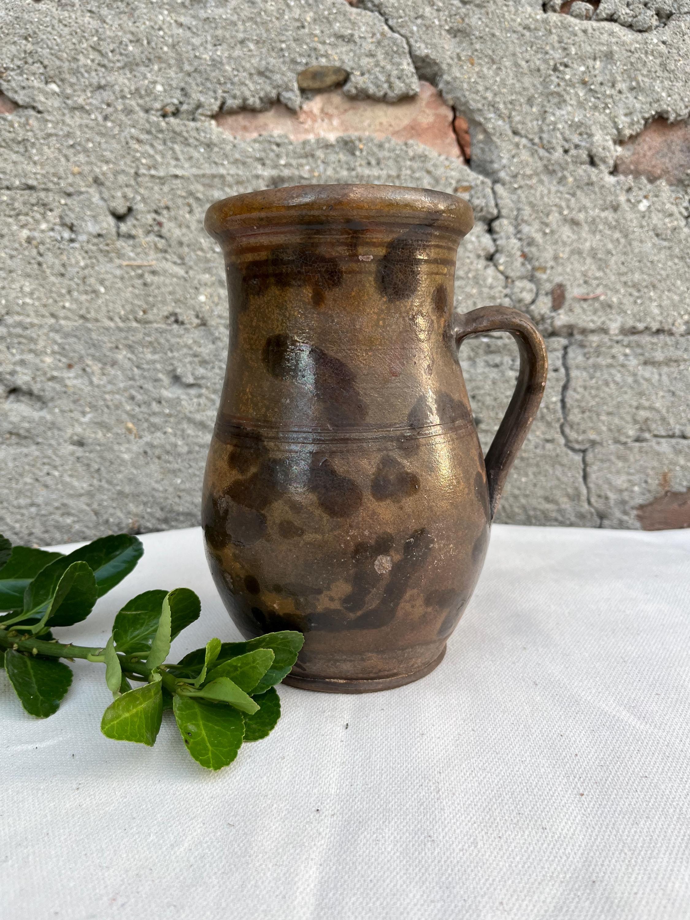 Hungarian Primitive Jug, Vintage Vase, Rustic Pottery Pitcher ...