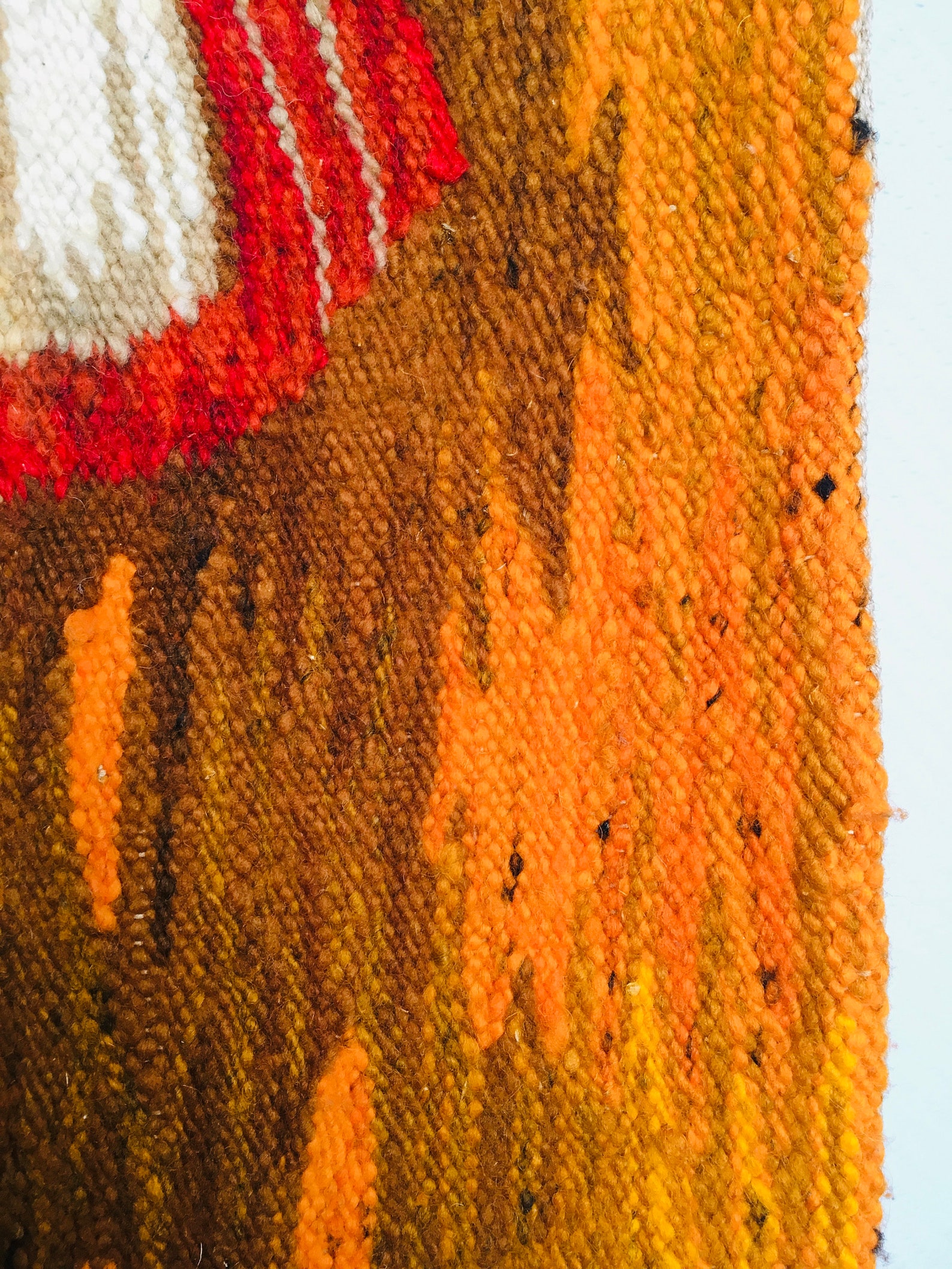 Vintage Polish Wool Hand Woven Wall Hanging Tapestry,folklore Farmhouse ...