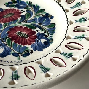 Vintage Mako Folk Art Hungarian Porcelain Wall Plate, Hand Painted ...