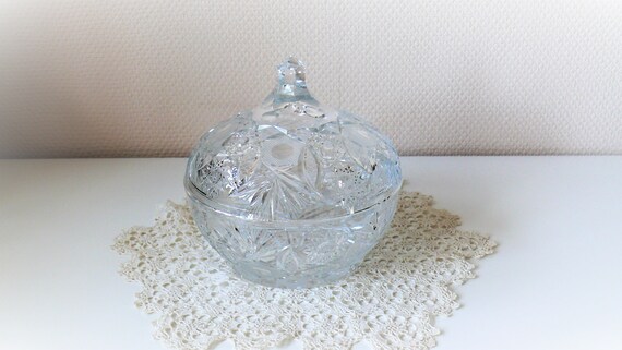 Elegant Vintage Cut Glass Bonboniere Lead Crystal Bonboniere | Etsy