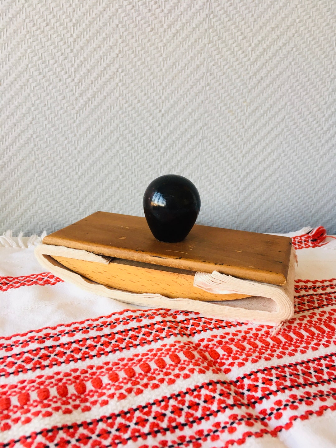 Vintage Wooden Ink Blotter Rocking Ink Dryer, 1960s Ink Blotter ...