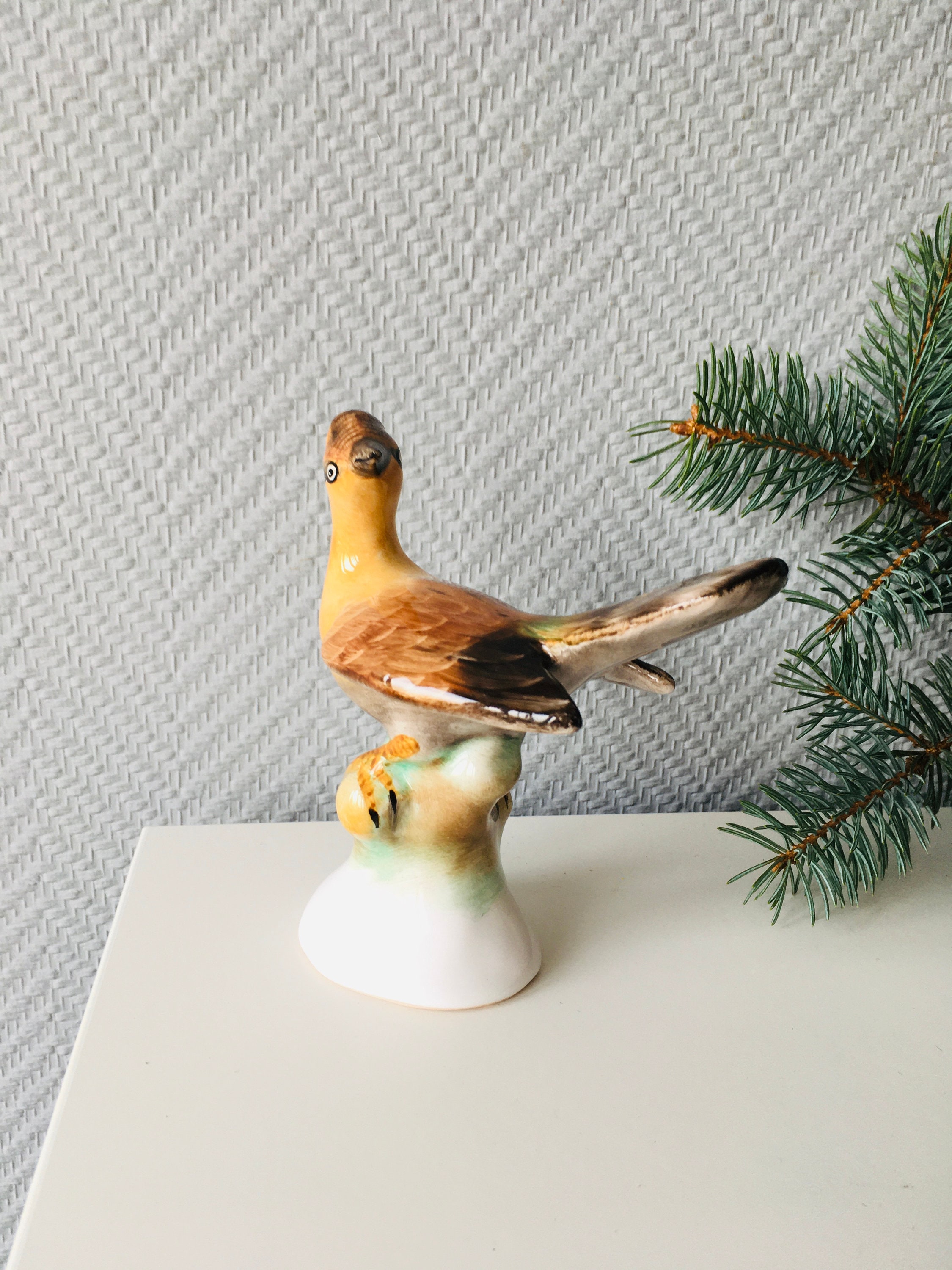 Vintage Ceramic Hand Painted Bird Figurine Porcelain Finch | Etsy