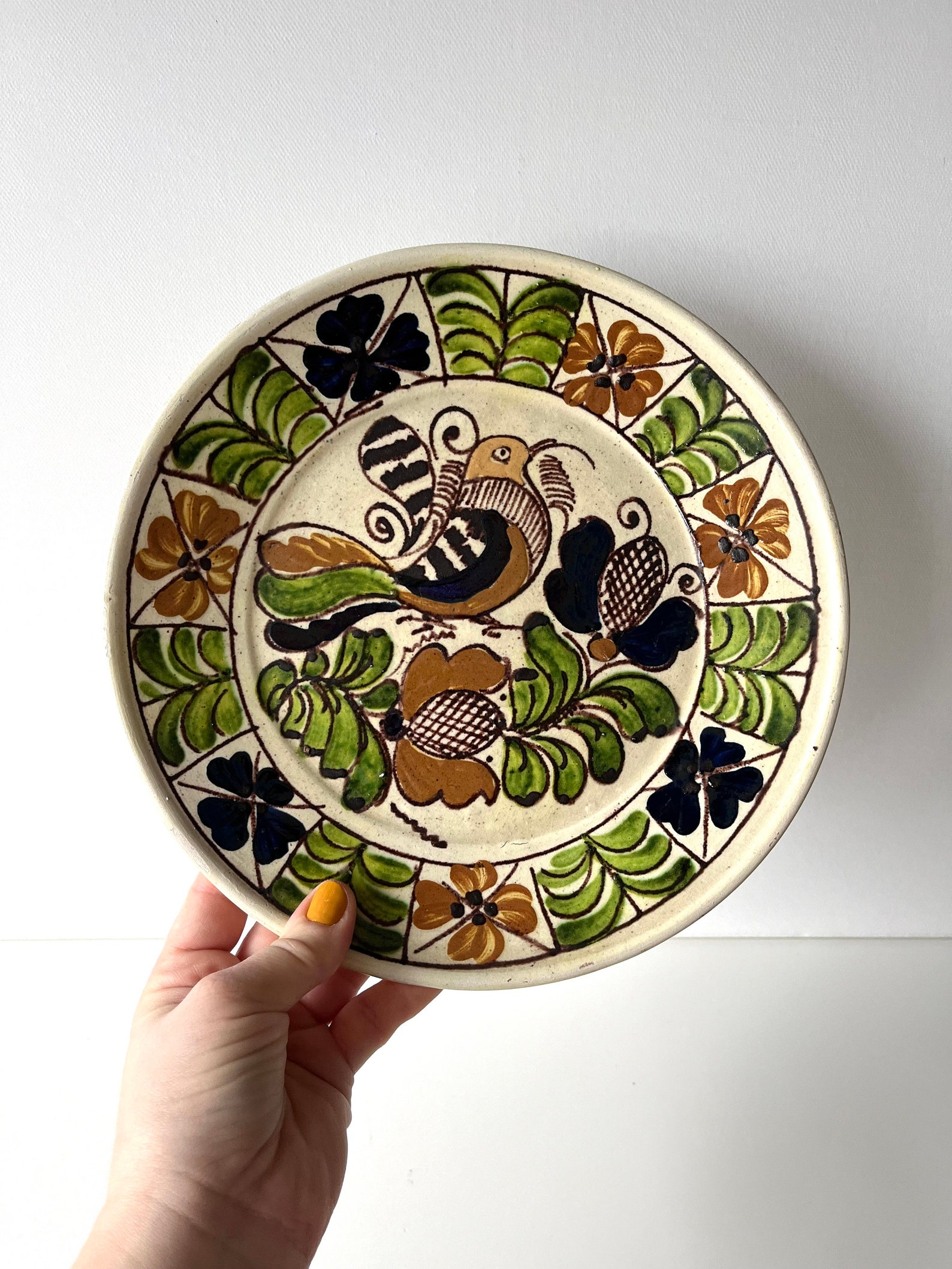 Vintage Transylvania 20th Century Earthenware Korond Peasant Wall ...