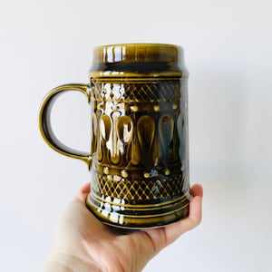 Vintage Colditz Ceramic Beer Mug, East German Colditzer Earthenware ...