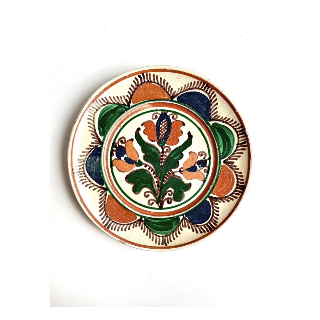 Vintage Korond Earthenware Folk Art Ceramic Handpainted Wall Hanging ...