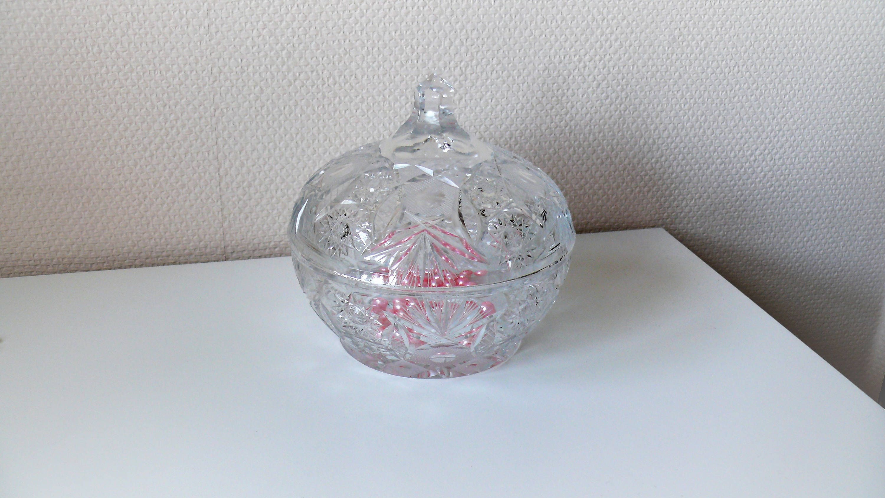 Elegant Vintage Cut Glass Bonboniere Lead Crystal Bonboniere | Etsy