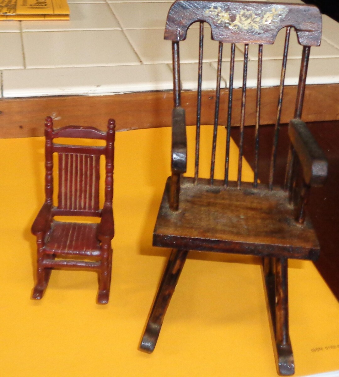 2 Tiny Doll Rocking Chairs From the 80's Cute Wood Good Unusual - Etsy
