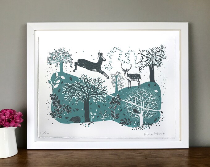 limited edition screenprints paper goods & by foldedforest on Etsy