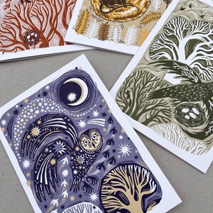 Nature Inspired Greetings Cards - Set of 4 - Etsy UK