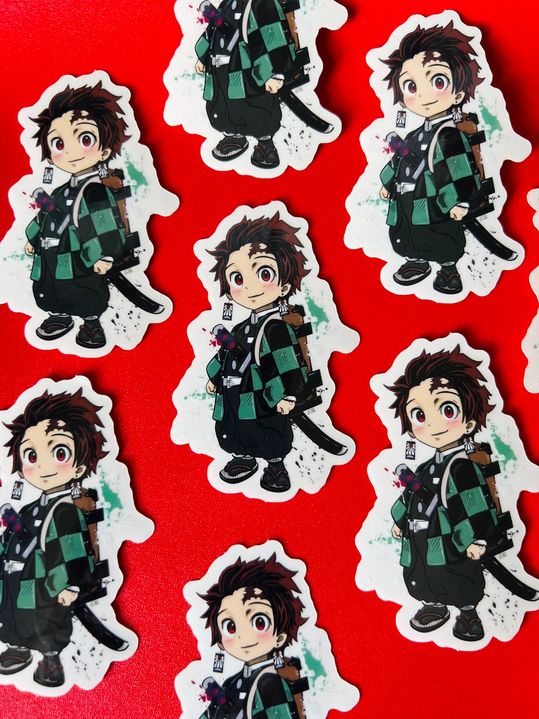 Tanjiro Demon Slayer Anime Color Sticker Tanjiro Kamado Nezuko Box ...