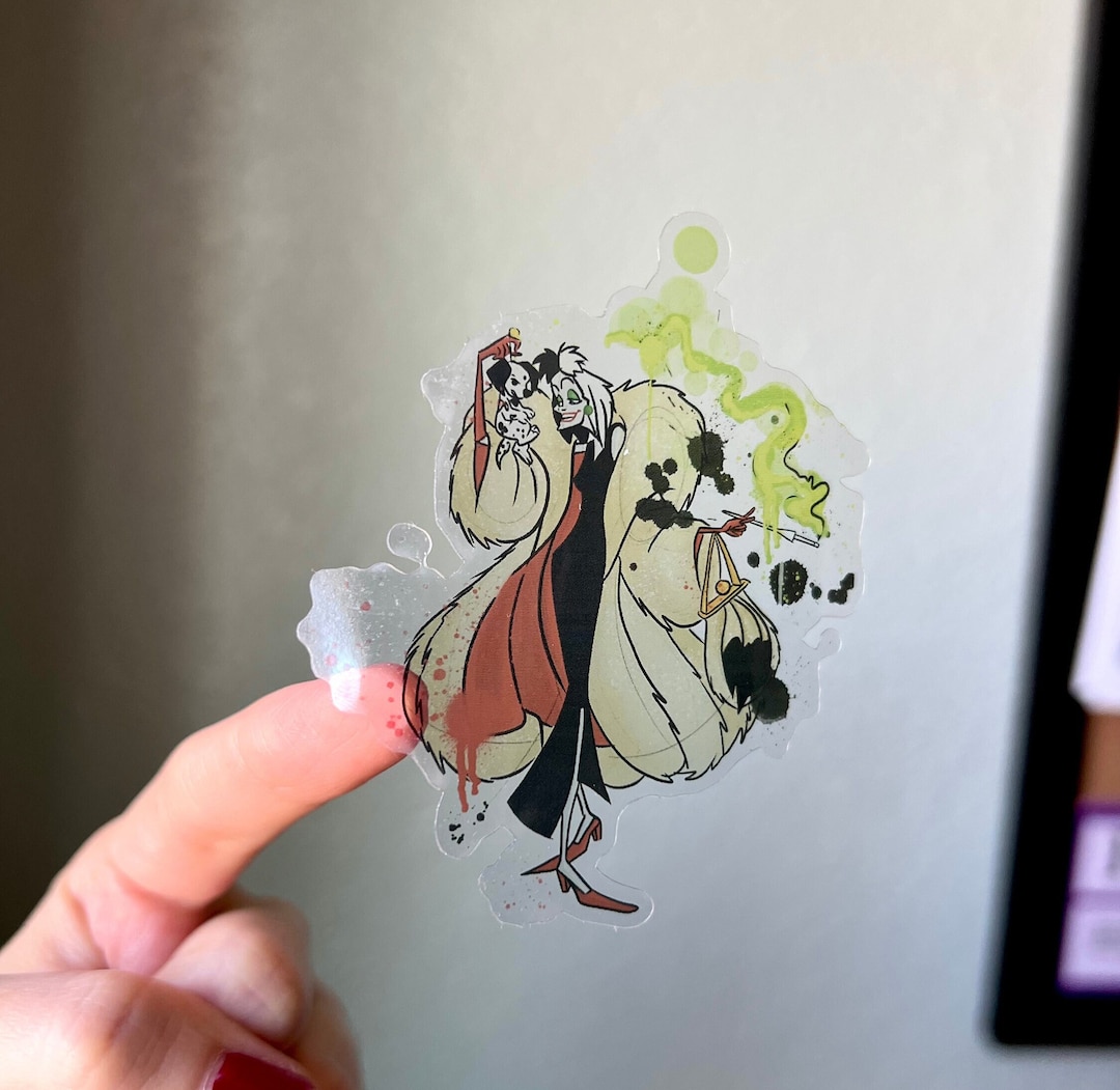 Cruella De Vil Sticker, Cruella Sticker, 101 Dalmatians Sticker ...