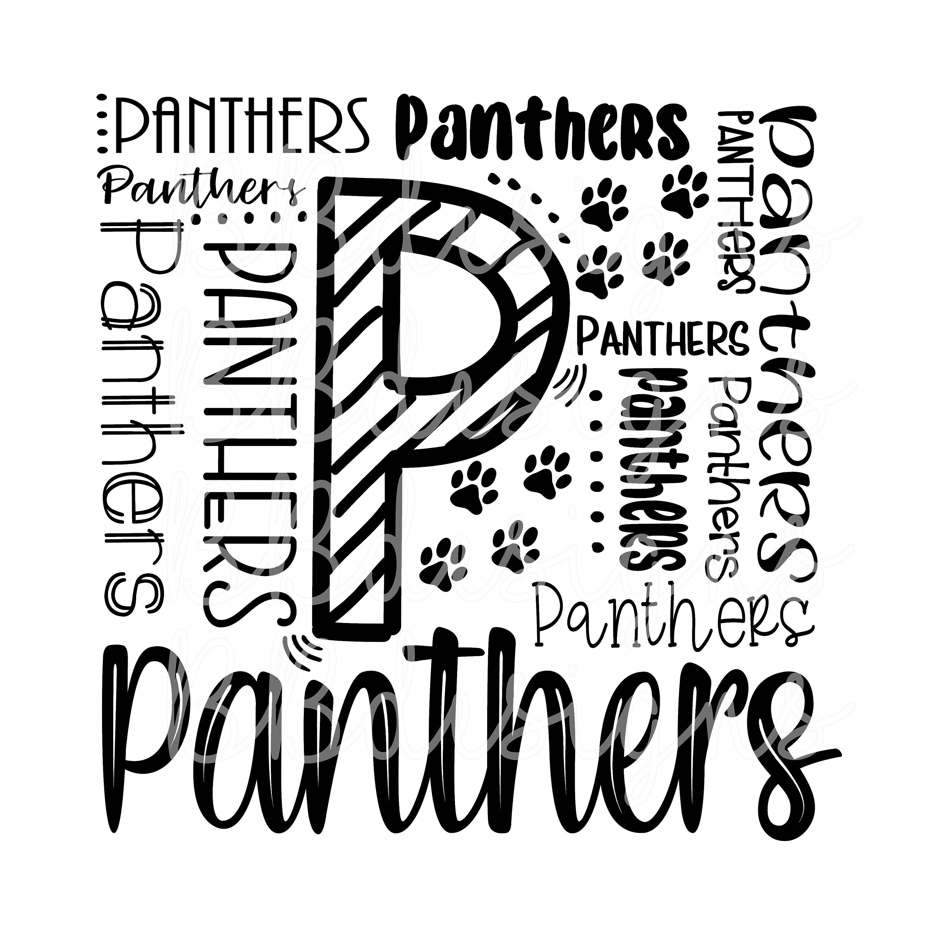 Panthers Cheetah Typography PNG - Etsy