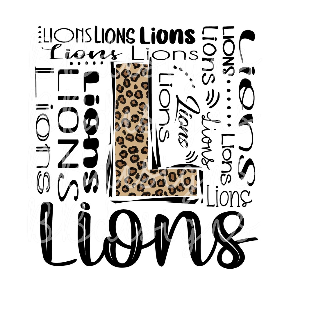 Lions Typography PNG - Etsy