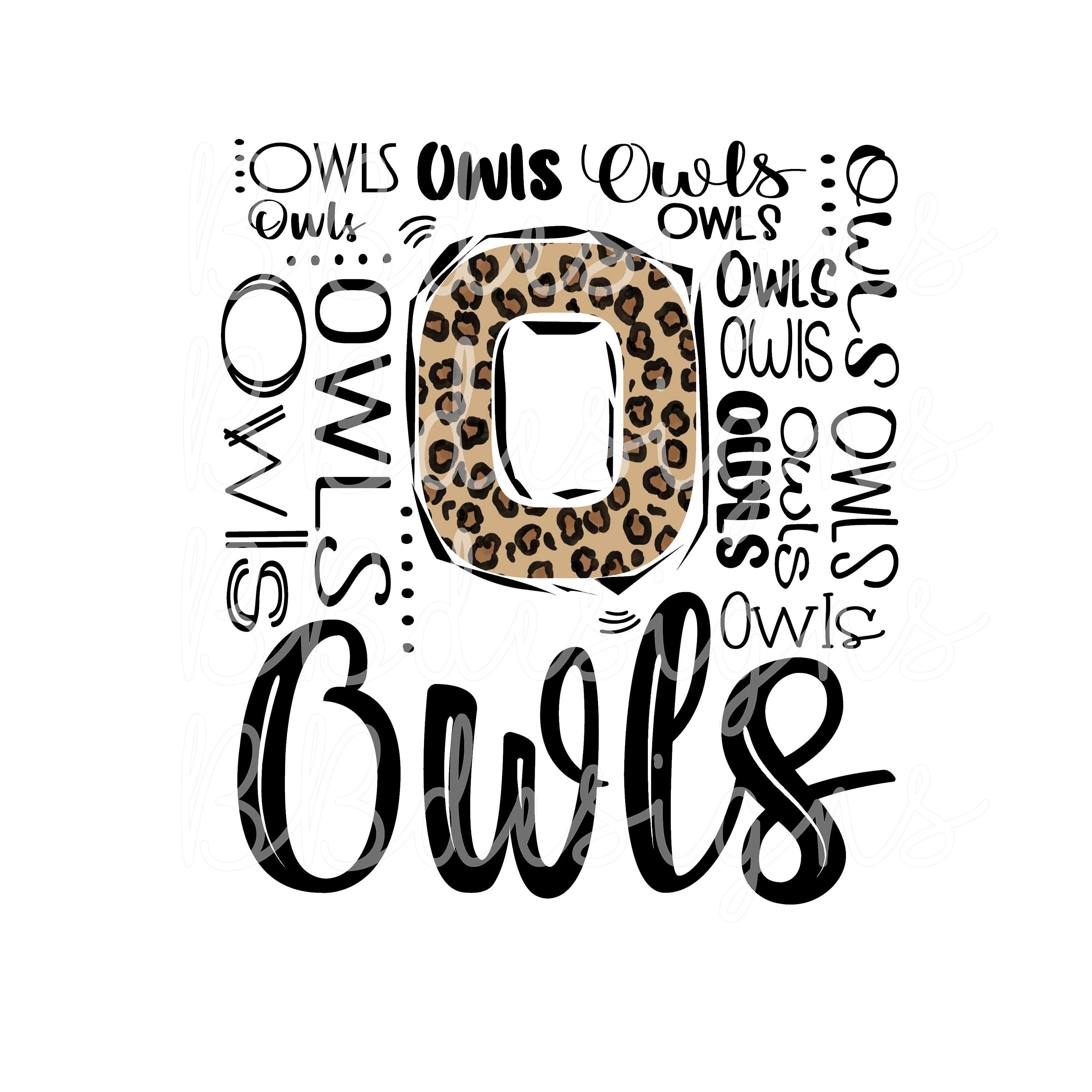 Owls Typography PNG | Etsy