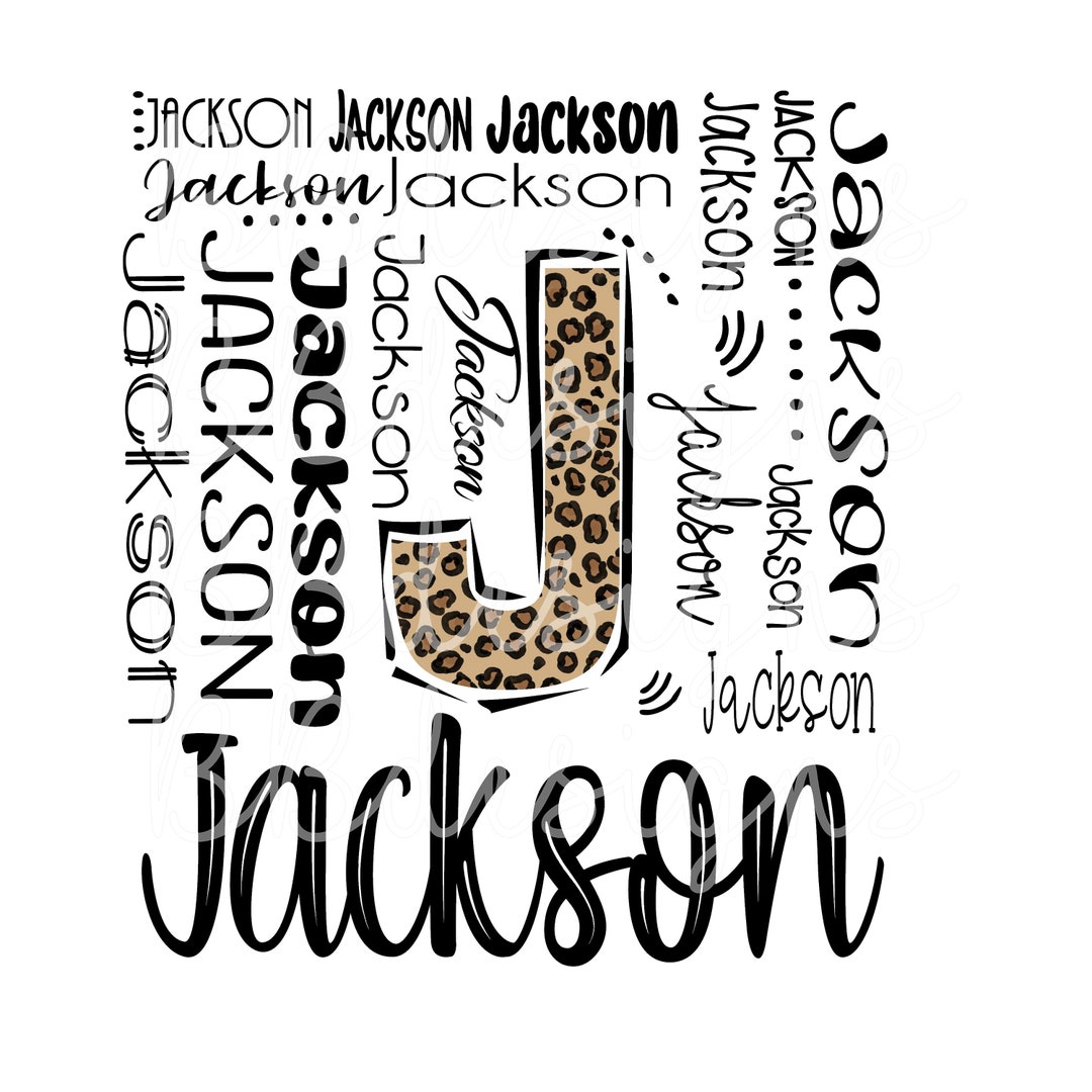 Jackson Typography PNG - Etsy