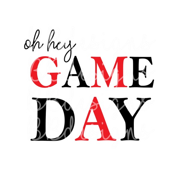Game Day/ Red Black PNG - Etsy