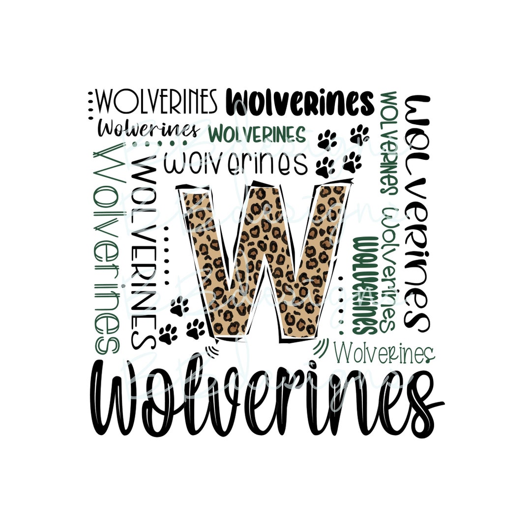 Wolverines and Eagles Typography PNG - Etsy