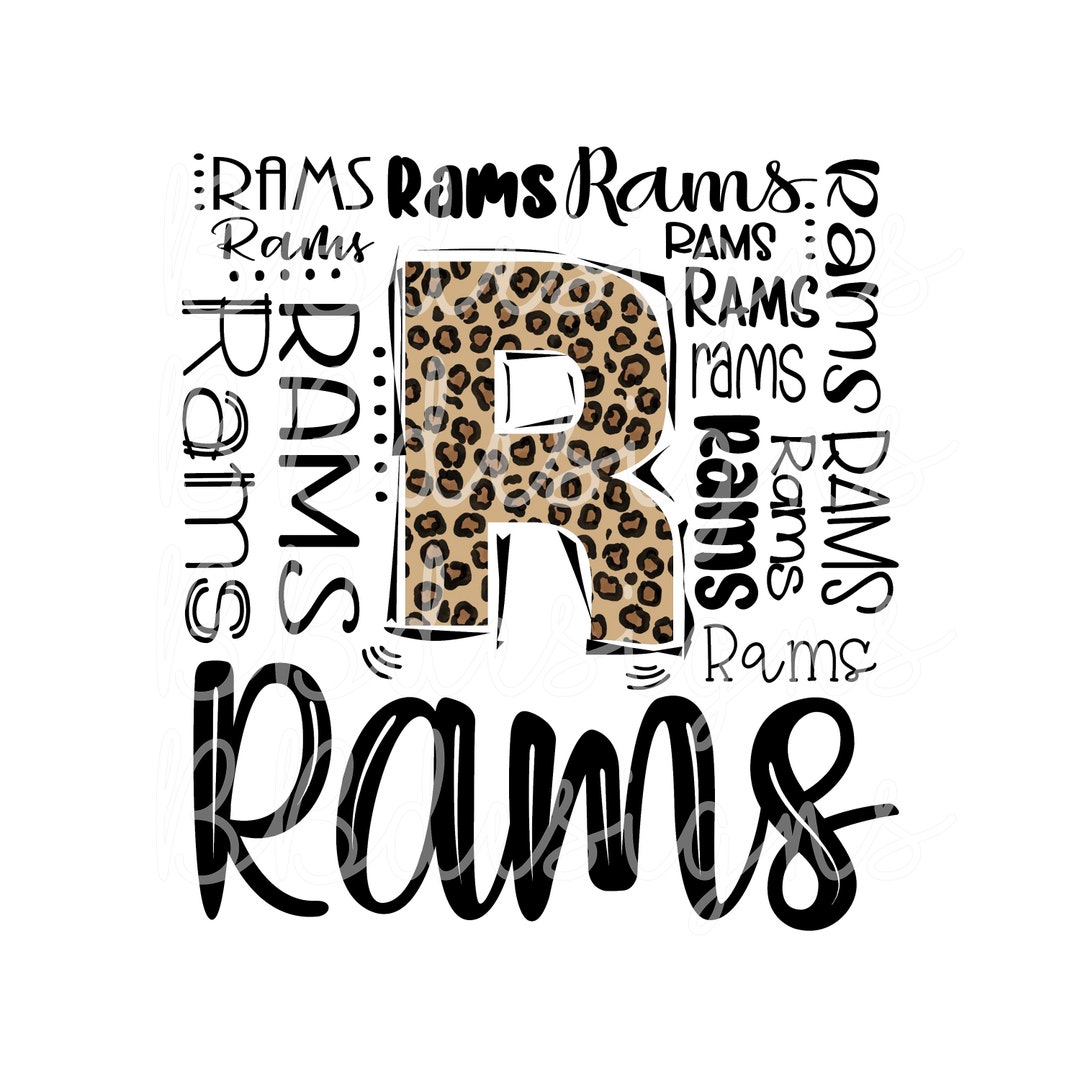 Rams Typography PNG - Etsy
