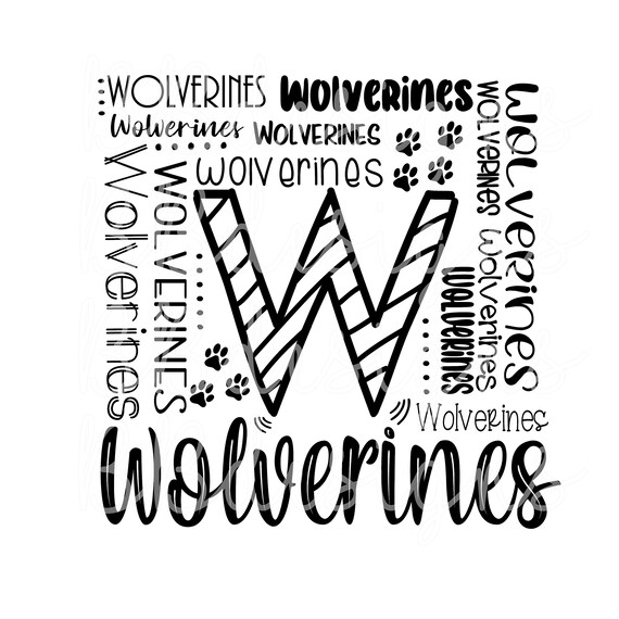 Wolverines Typography PNG - Etsy