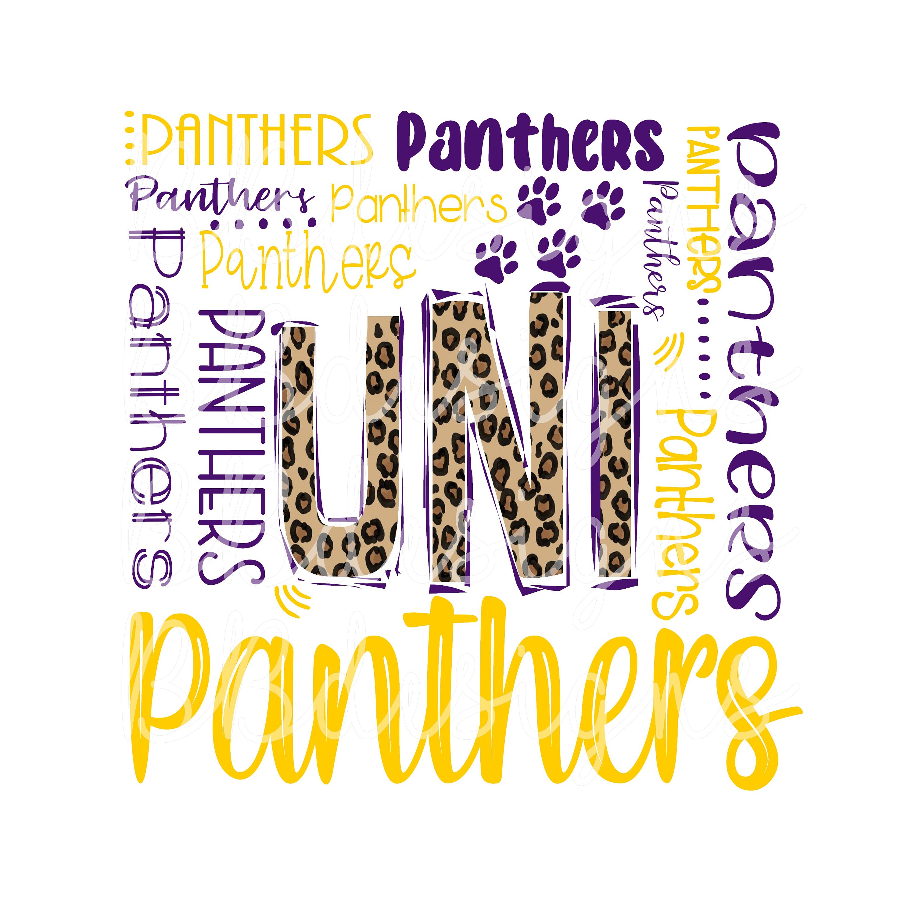 UNI Panthers PNG | Etsy
