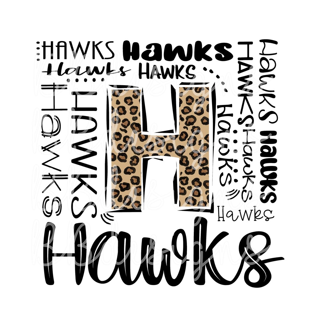 Hawks Typography PNG - Etsy
