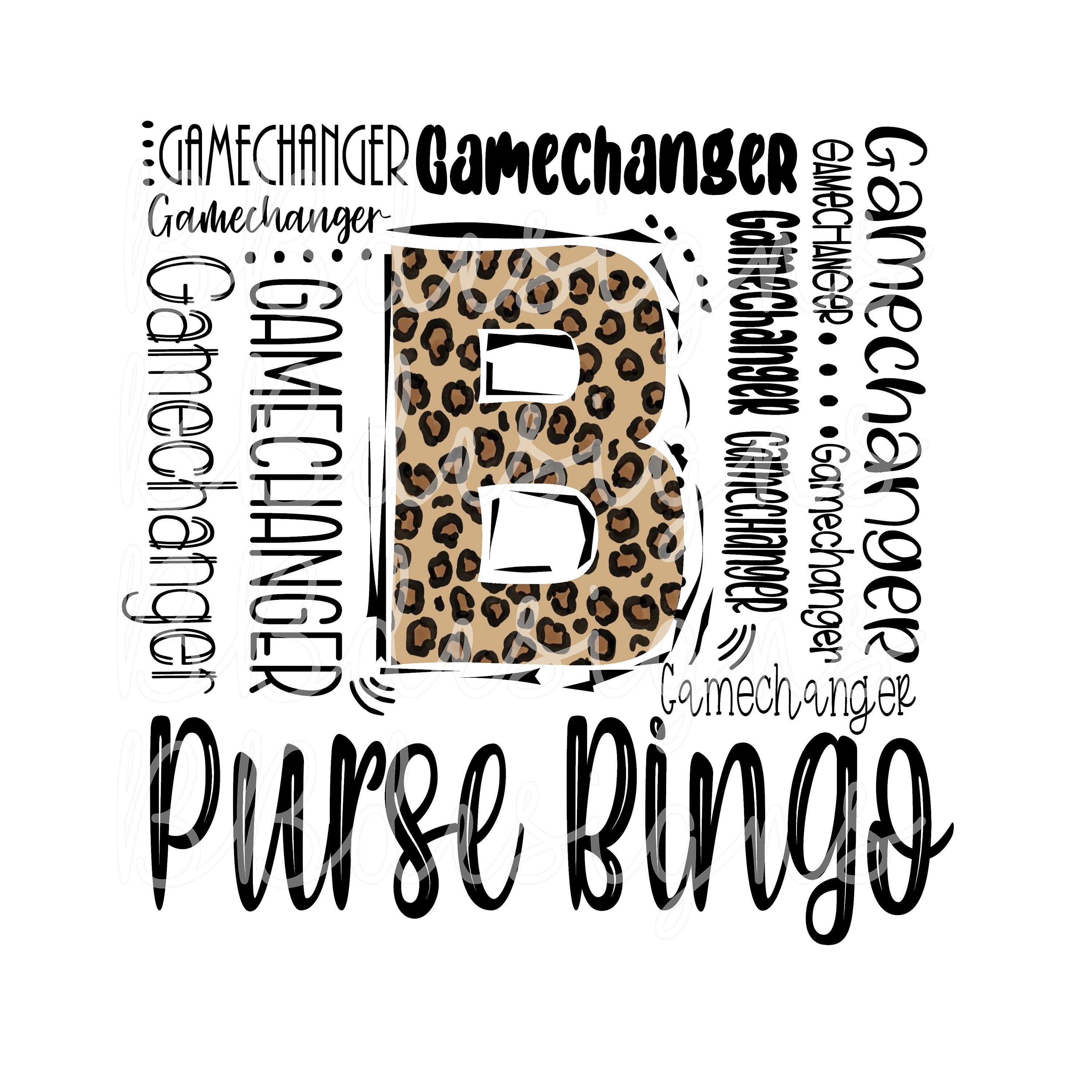 Purse Bingo Typography PNG - Etsy