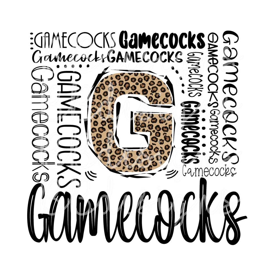 Gamecocks Typography PNG - Etsy