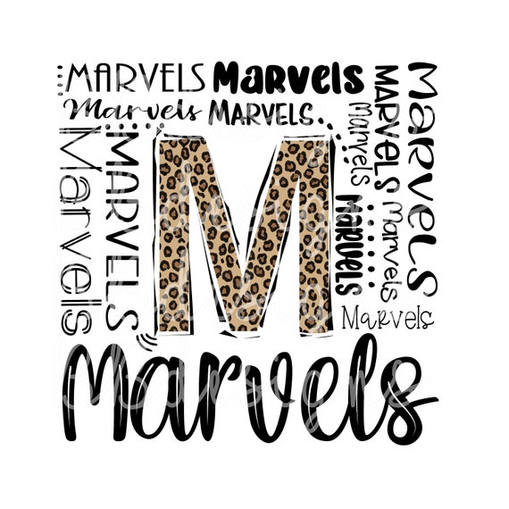 Marvels Typography PNG - Etsy