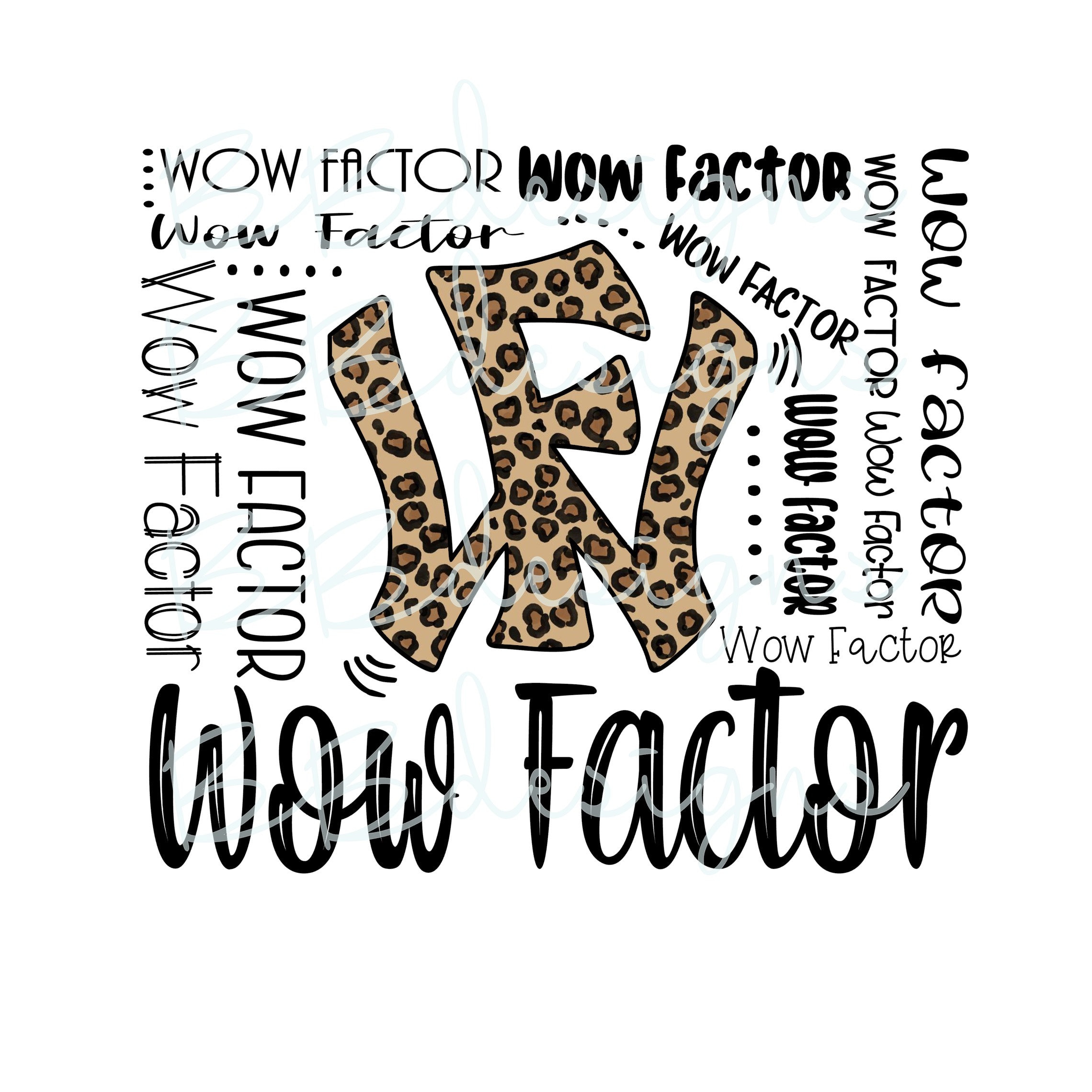 Wow Factor Typography PNG - Etsy