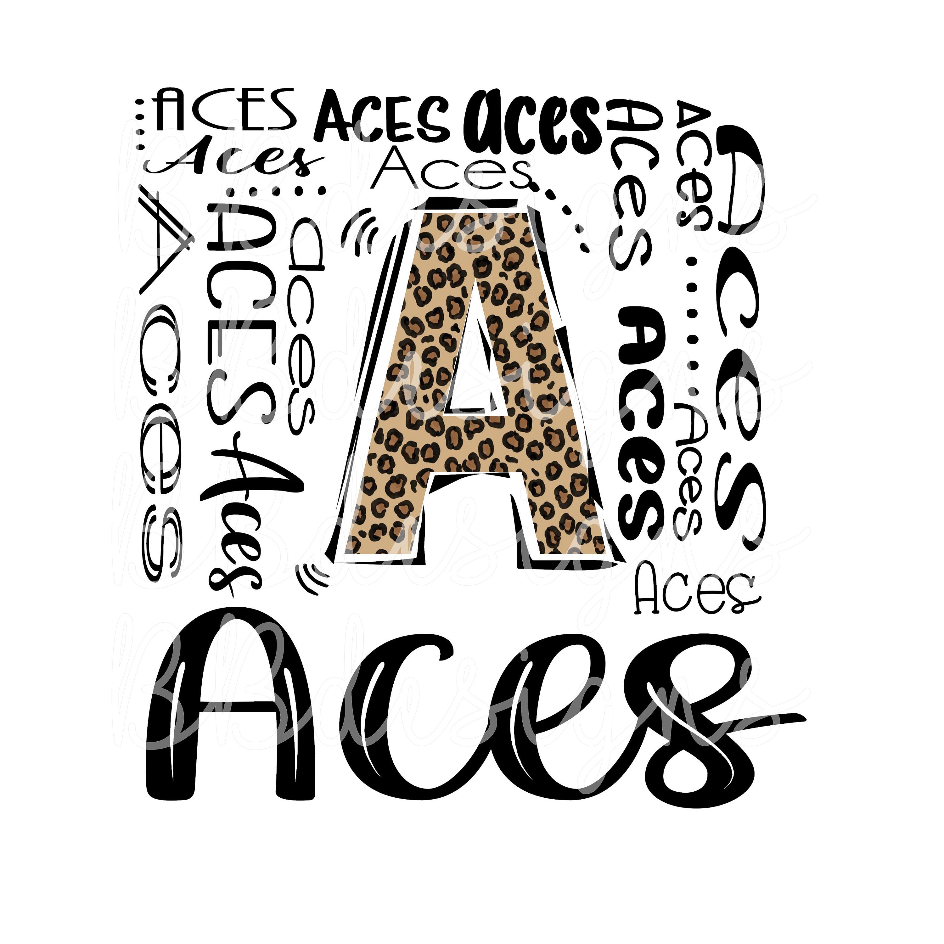 Aces Typography PNG - Etsy