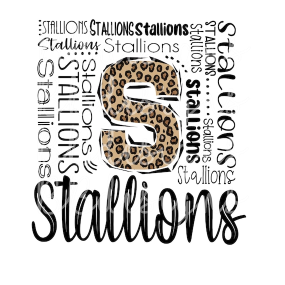 Stallions Typography PNG | Etsy