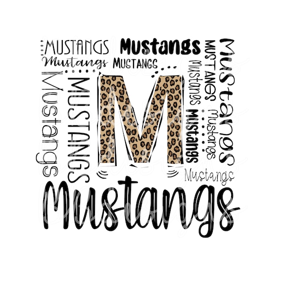 Mustangs Typography PNG - Etsy