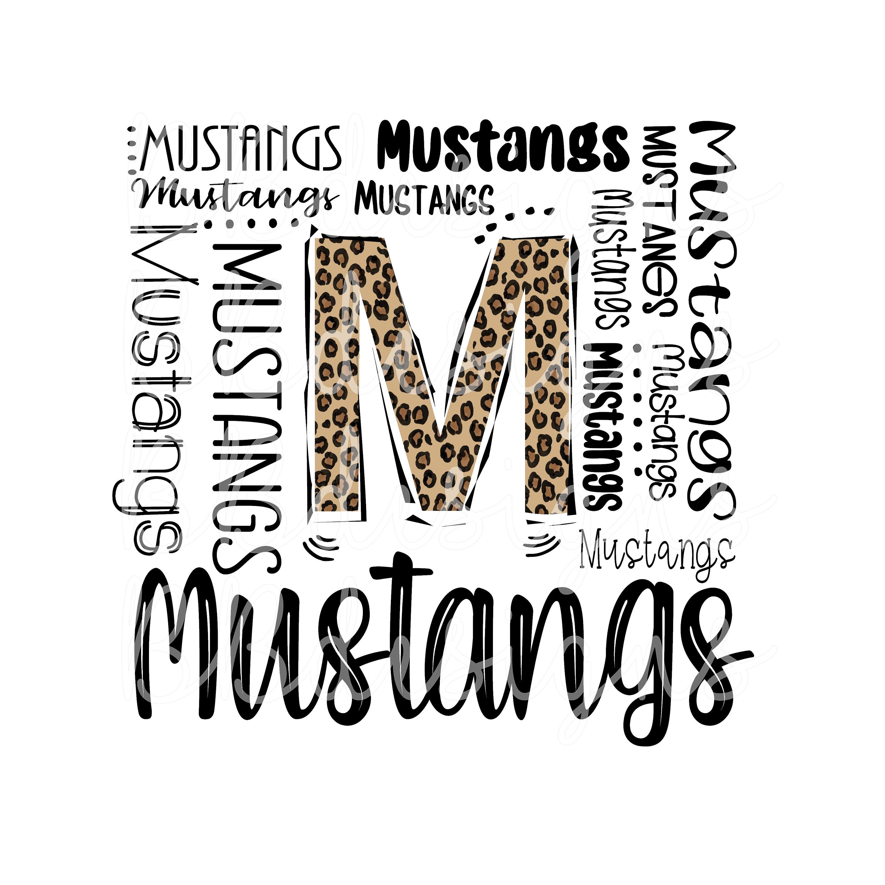Mustangs Typography PNG - Etsy