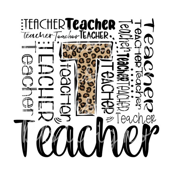 Teacher Typography PNG - Etsy