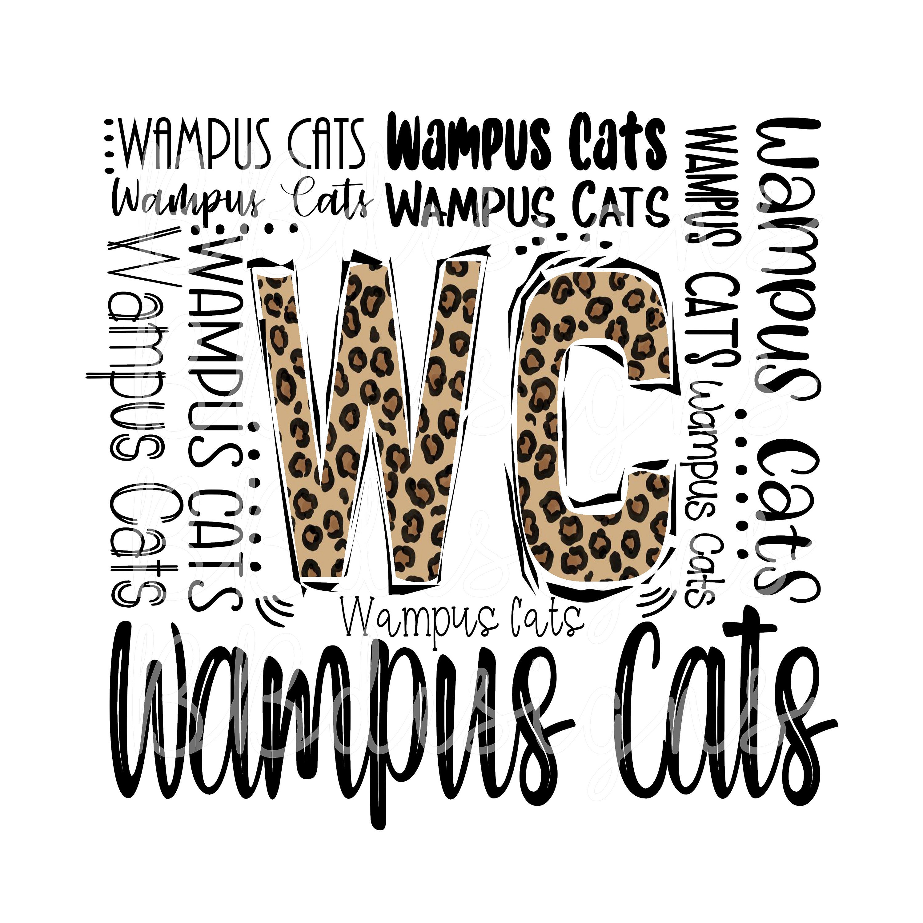 Wampus Cats Typography PNG - Etsy