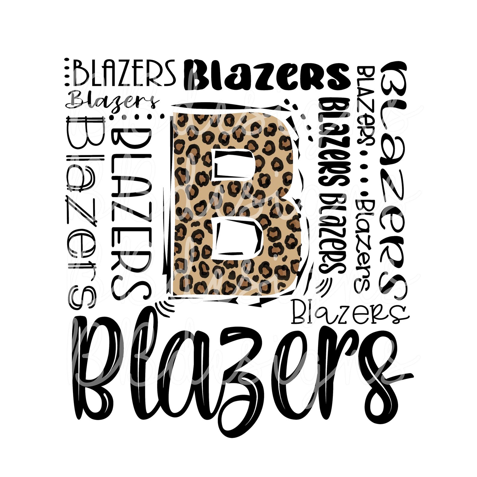 Blazers Typography PNG - Etsy