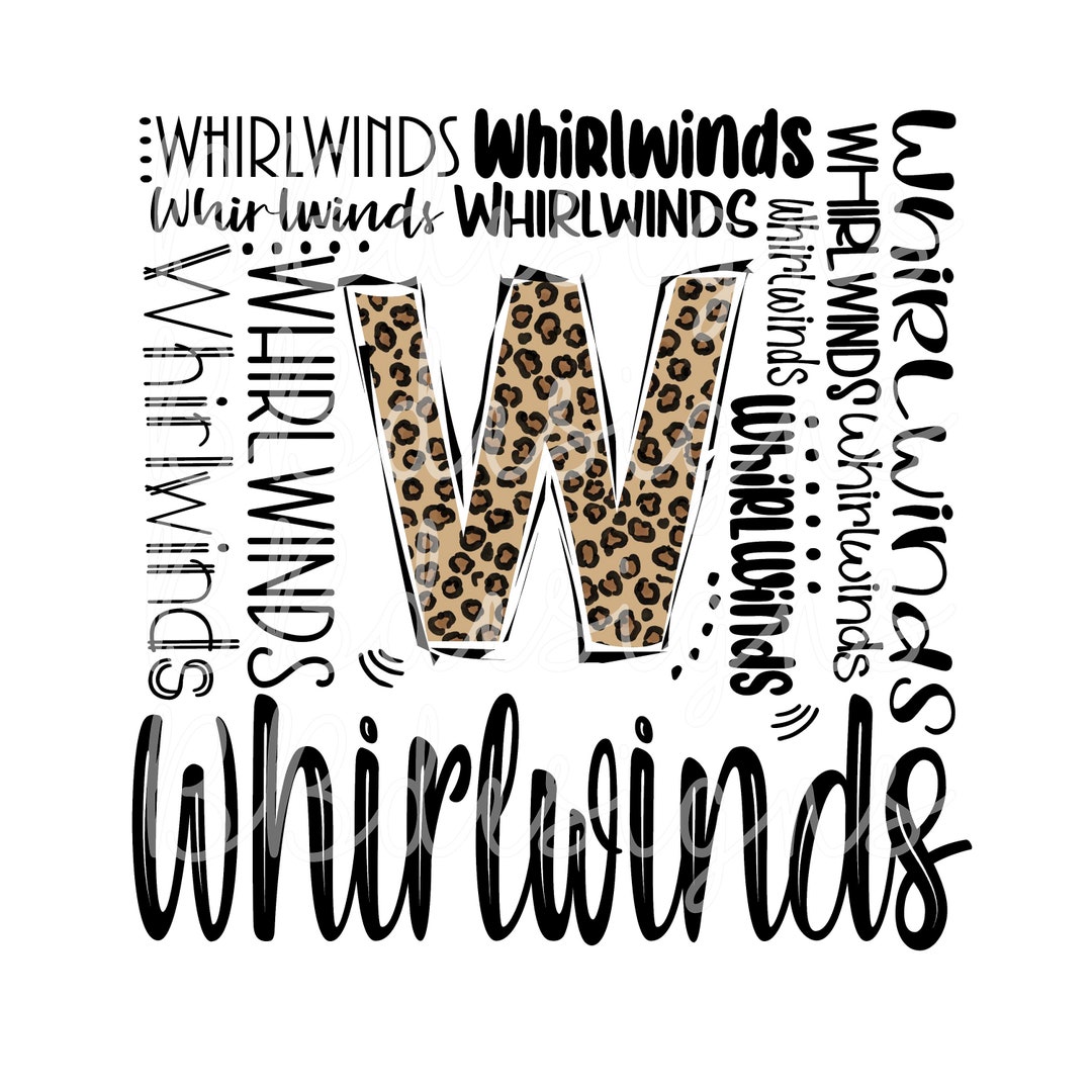 Whirlwinds Typography PNG - Etsy