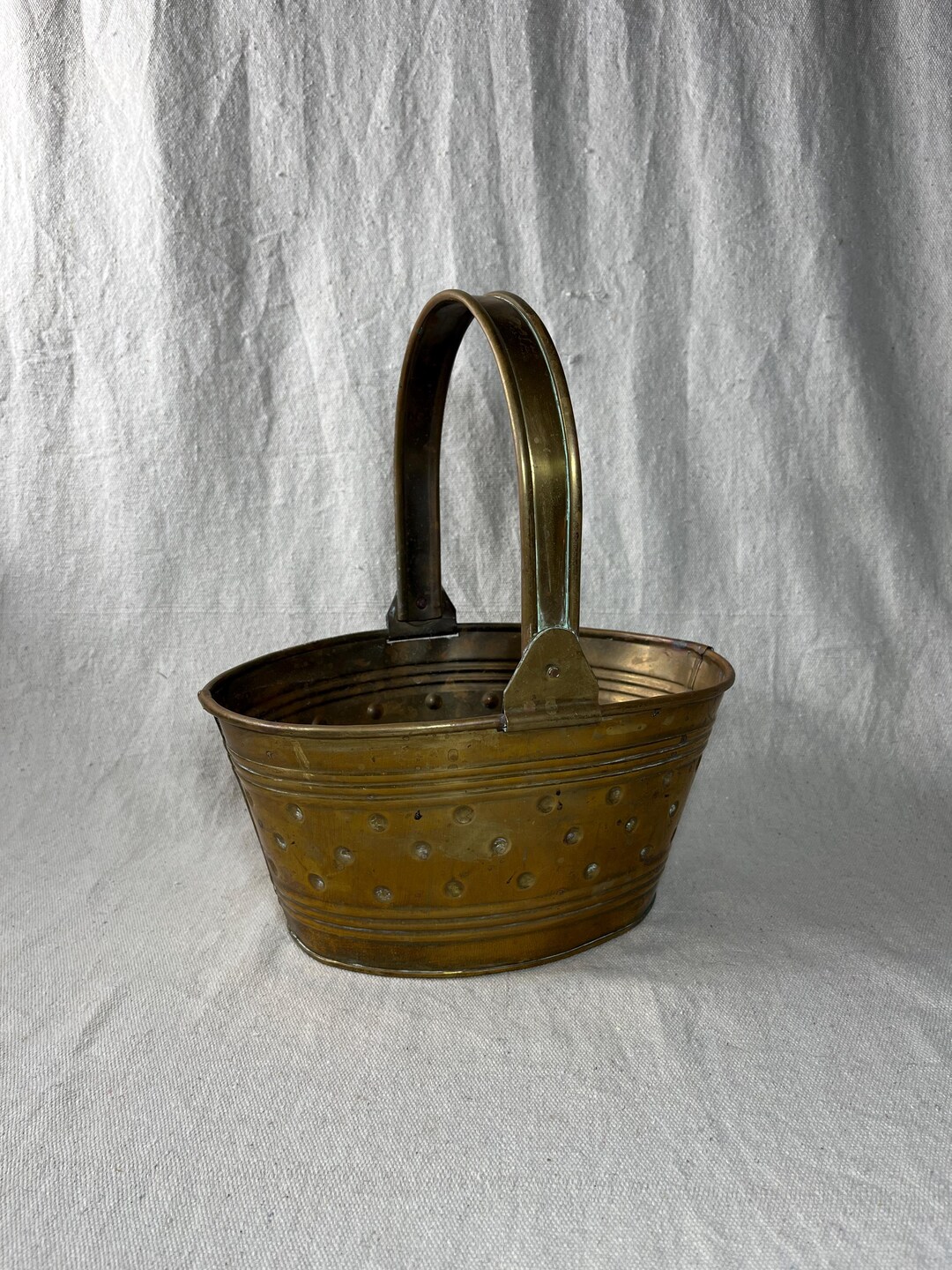 Vintage Brass Basket, Oval, Planter, Pail - Etsy