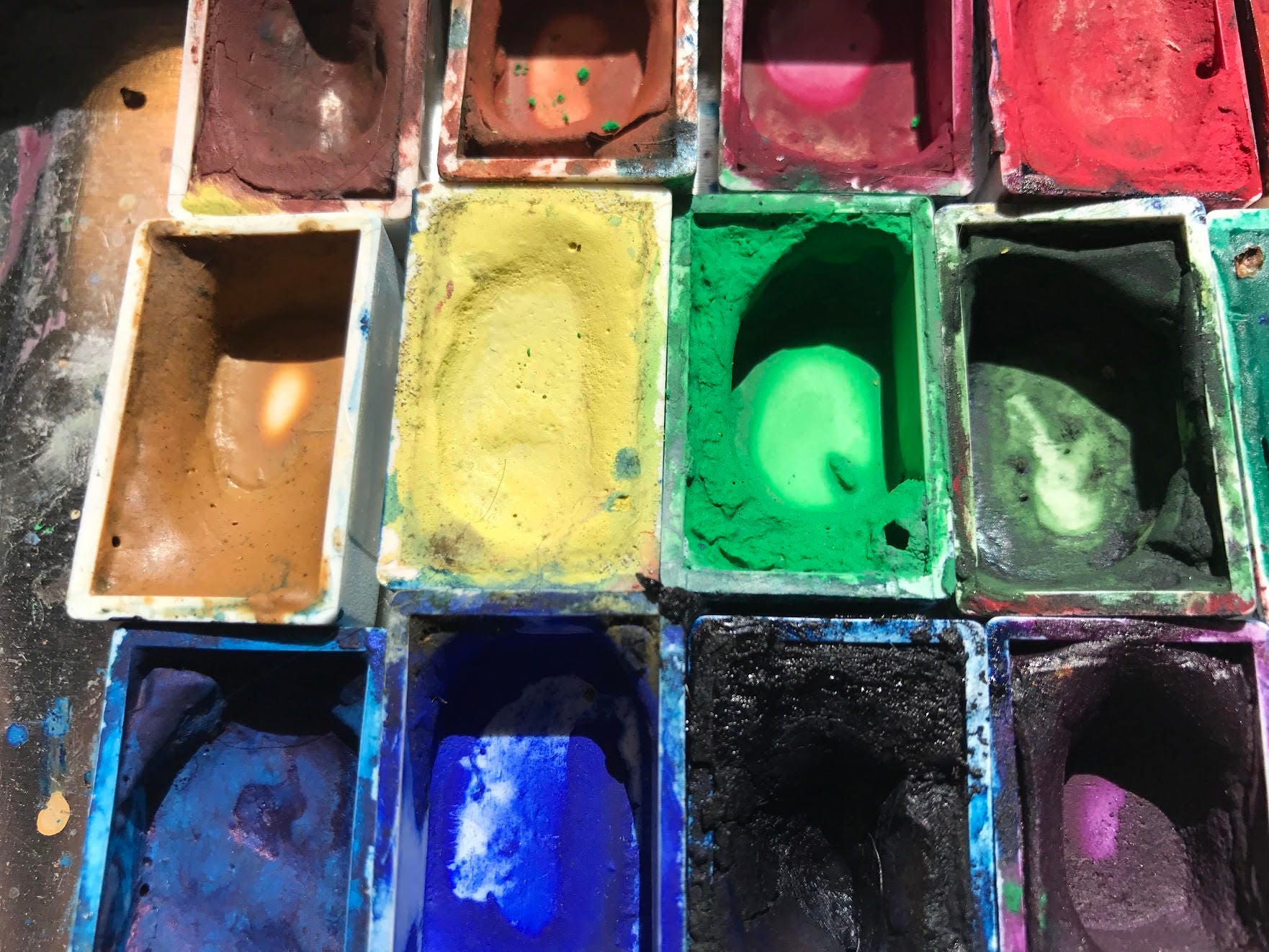 Watercolor Dot Sample Card contains 24 Handcrafted Watercolor Paint ...