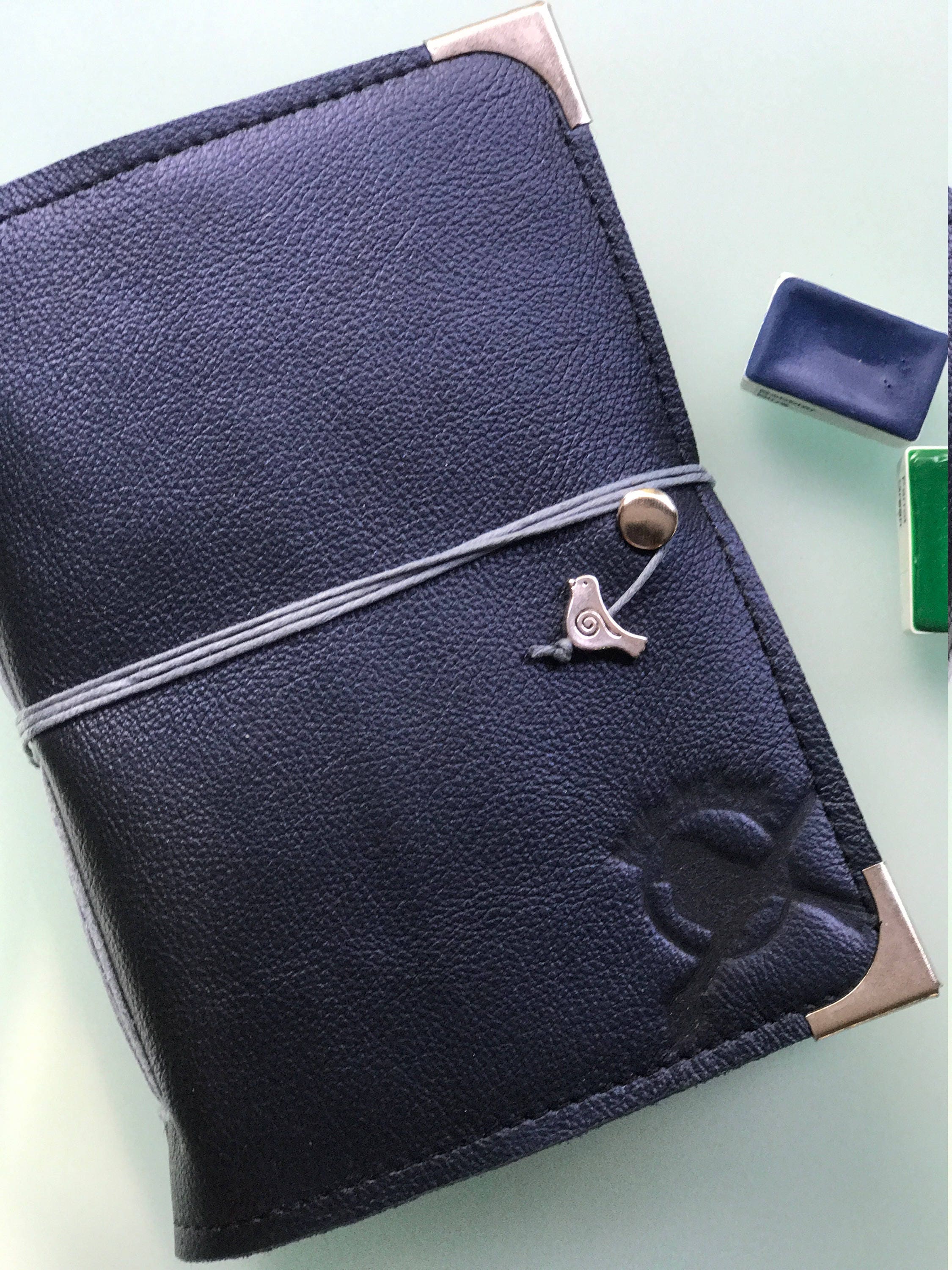 Leather Handmade Watercolor Notebook/Journal/Sketchbook - 4.5 inches x ...