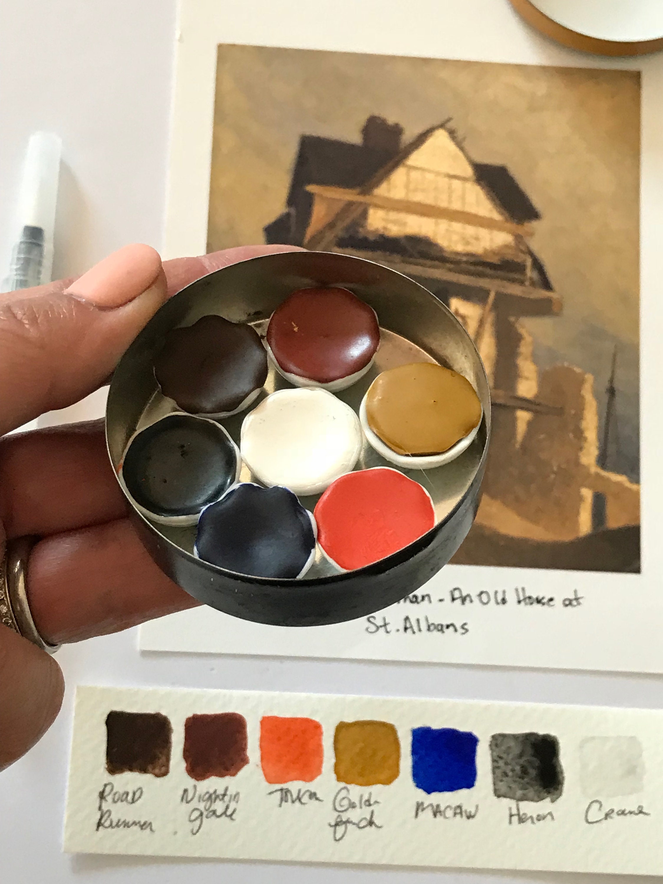 Limited Edition Watercolor Handmade Paint in ceramic wells, non toxic ...
