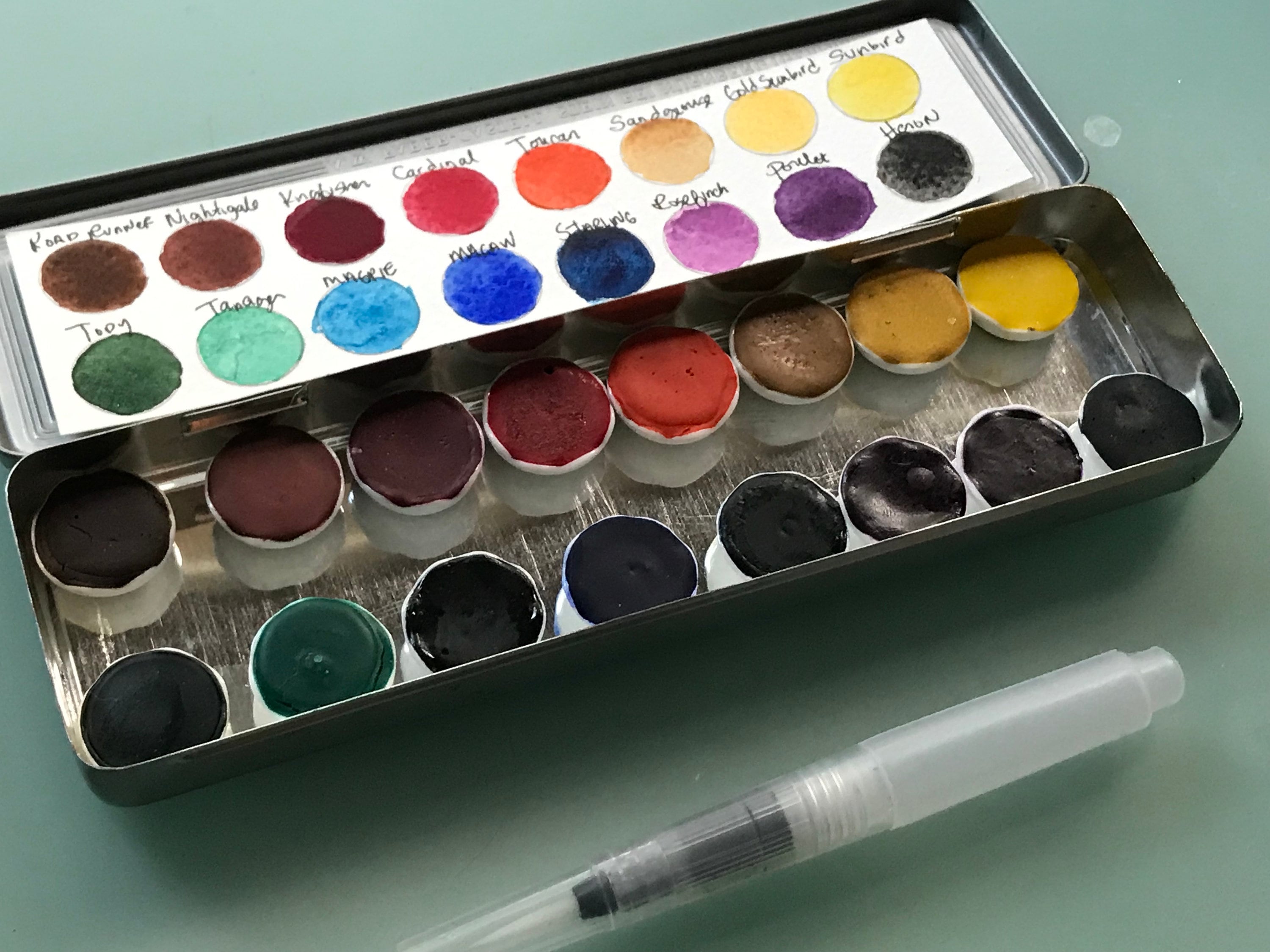 Limited Edition Watercolor Handmade Paint 16 ceramic half pans ...