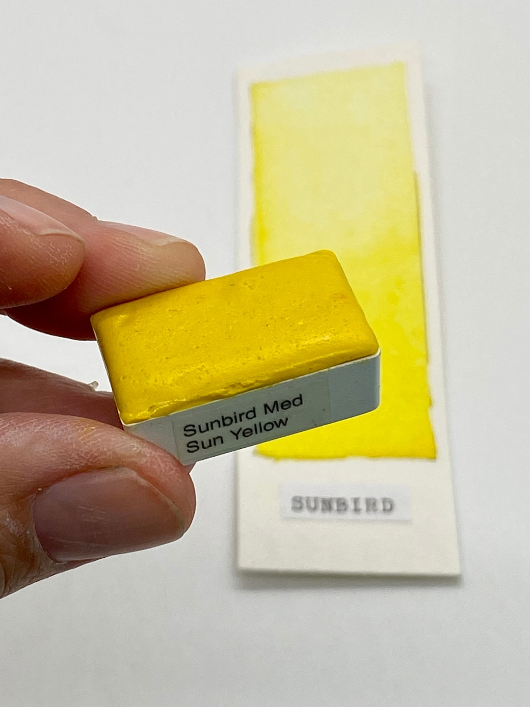 Handmade Sunbird Yellow Watercolor Paint: Non-toxic PY74, Half/whole ...