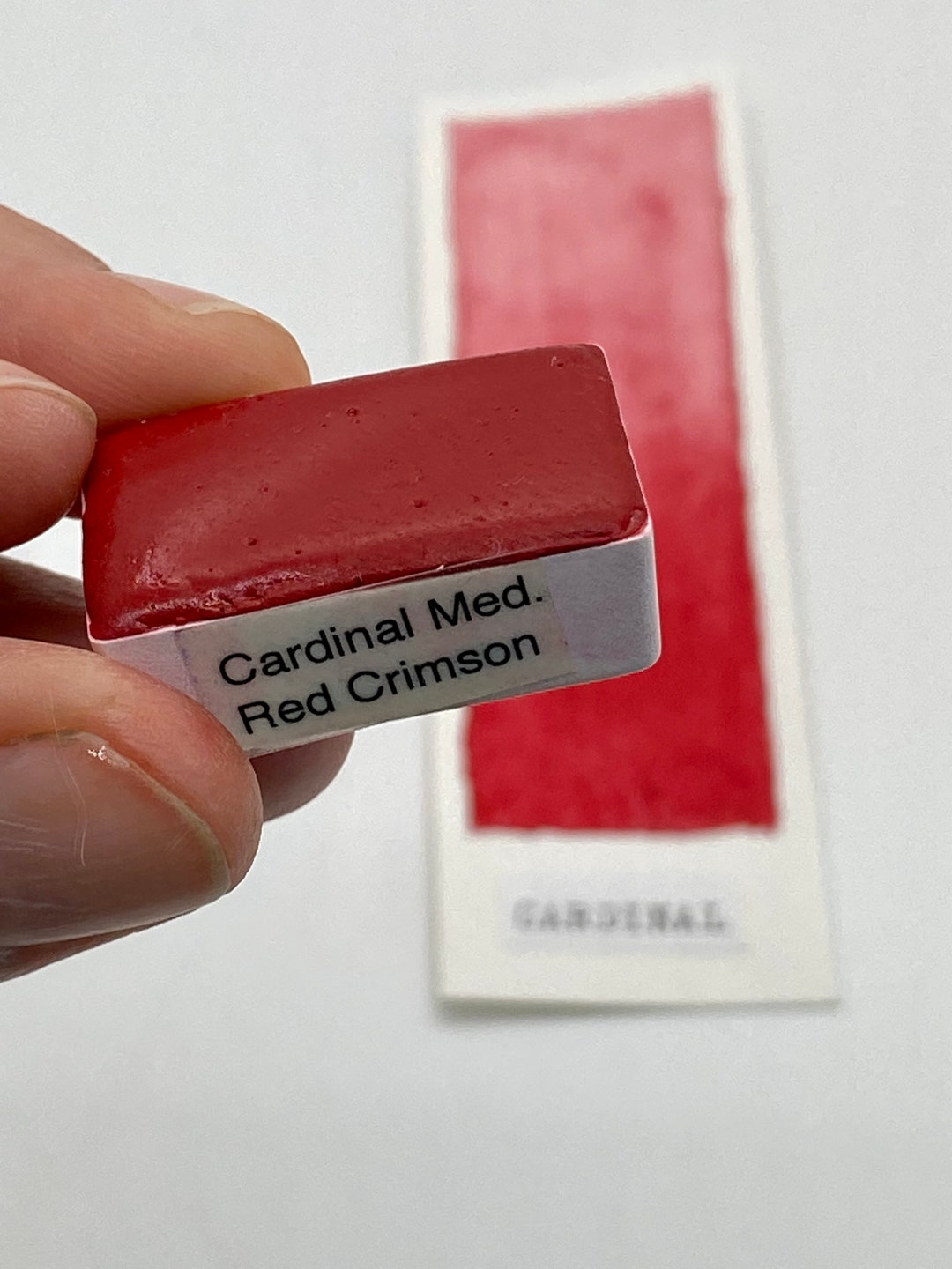 Handmade Watercolor Paint PR112 Cardinal Med Red Crimson Artist Paint ...