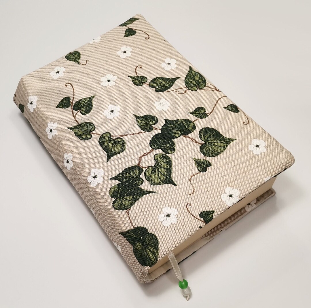 Ivy Book Cover, A5 Book Cover, Fabric Book Cover, Reusable Book Cover ...