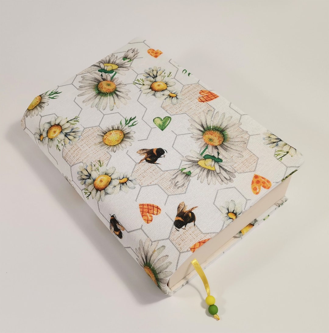 Bees Book Cover, Notebook Cover, A5 Cover, Fabric Book Cover, Journal ...