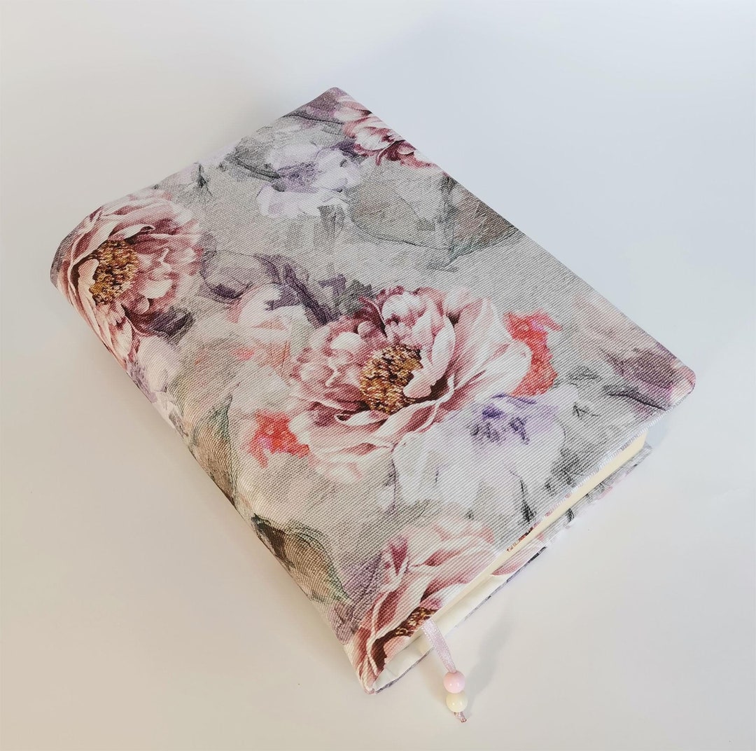 Adjustable Book Cover, Fabric Book Cover, A5 Book Cover, Handmade Book ...